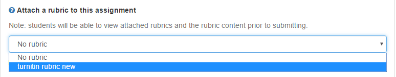 Create a Turnitin Rubric