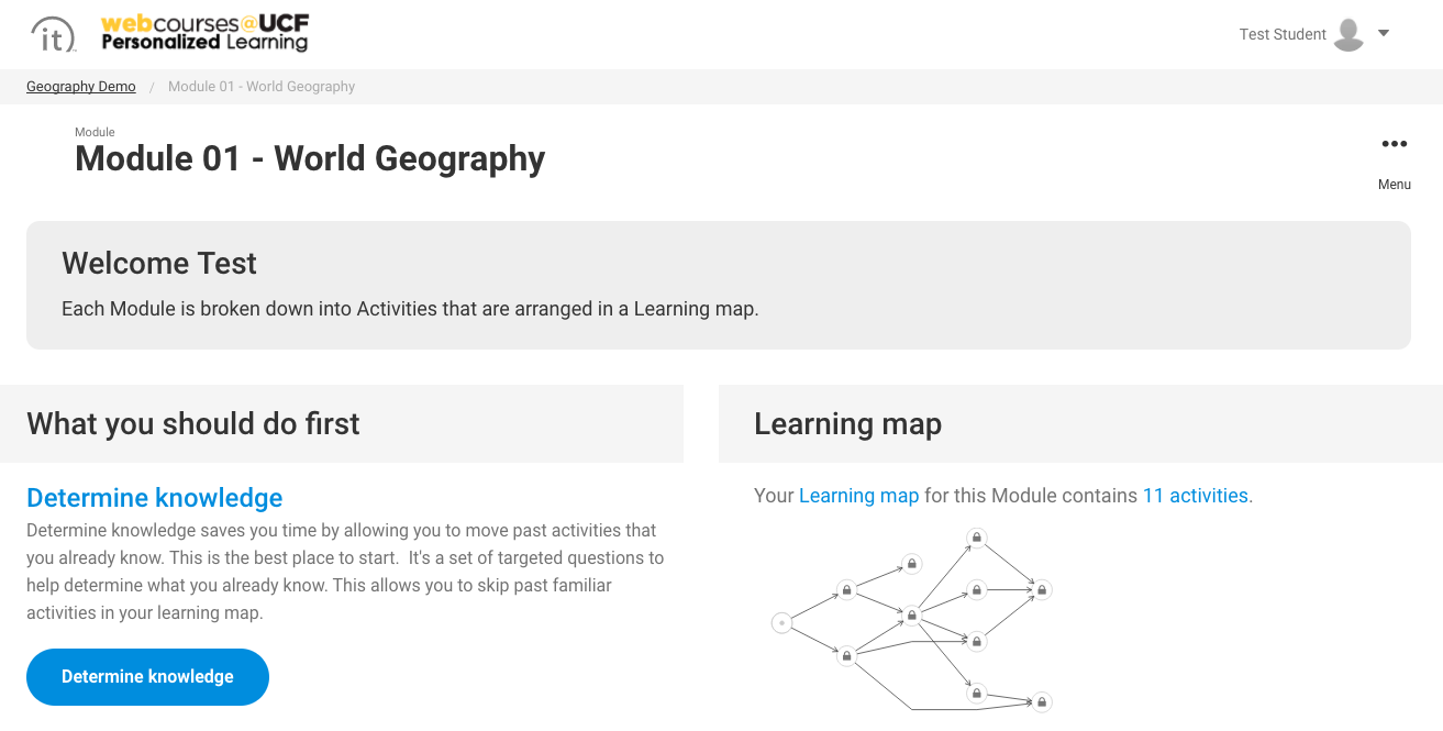 Getting Started With Webcourses@UCF Personalized Learning